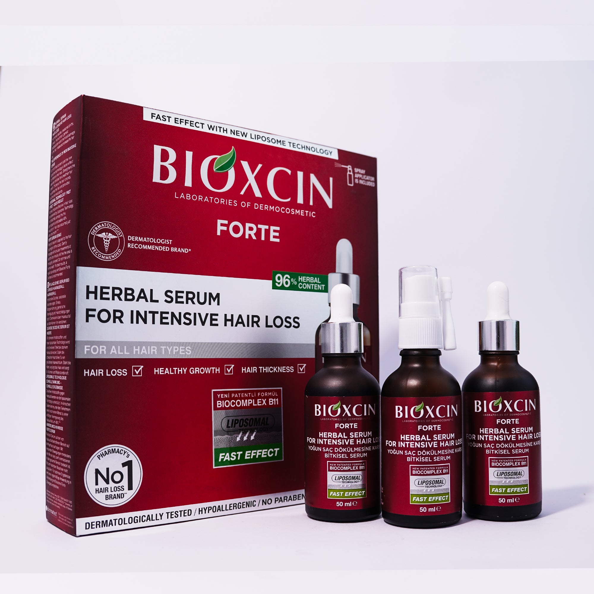 Bioxcin Forte Herbal Serum Spray: For Thicker, Stronger Hair – Asraderm