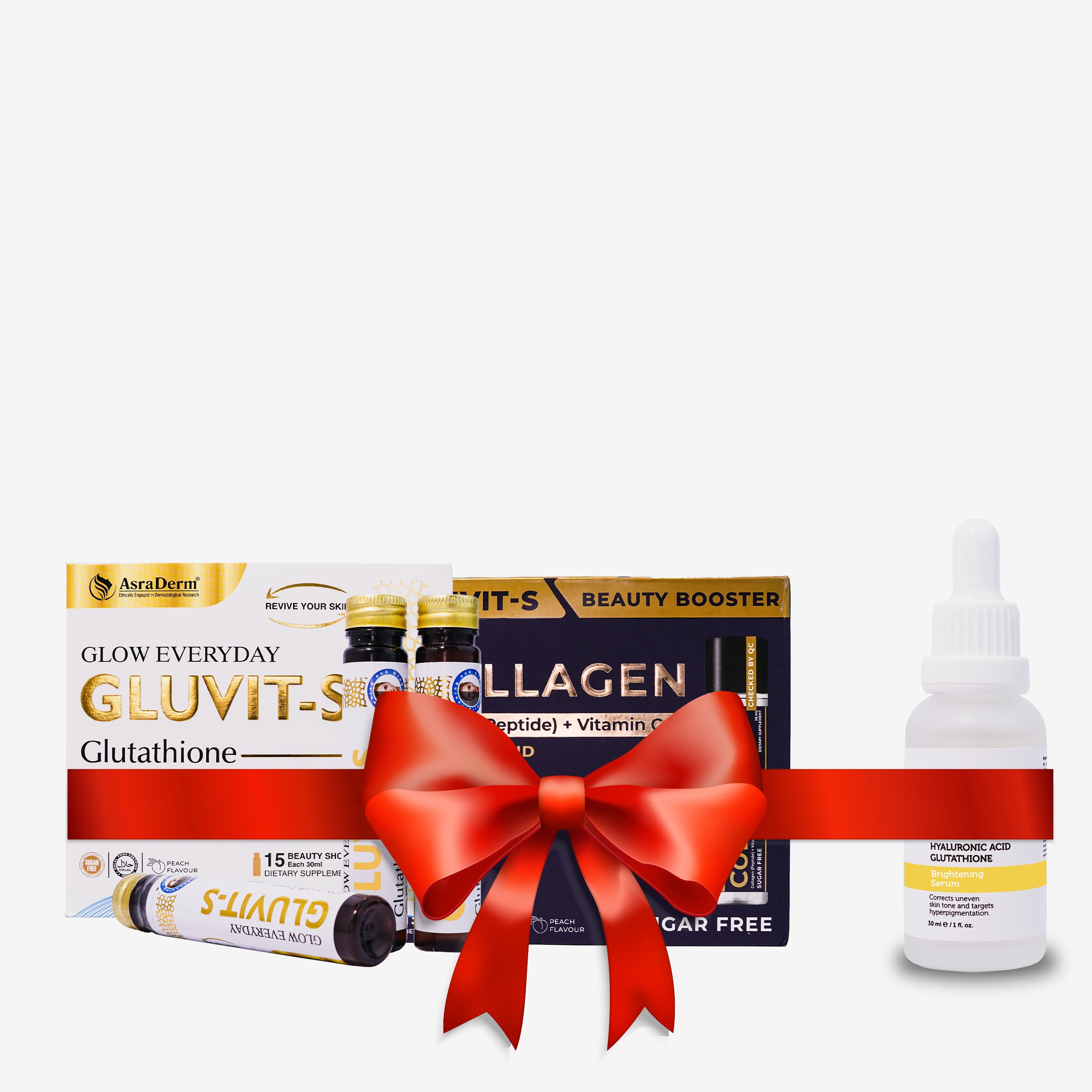 Gluvit-S Radiance Ritual Bundle: Glutathione, Collagen, Brightening Serum