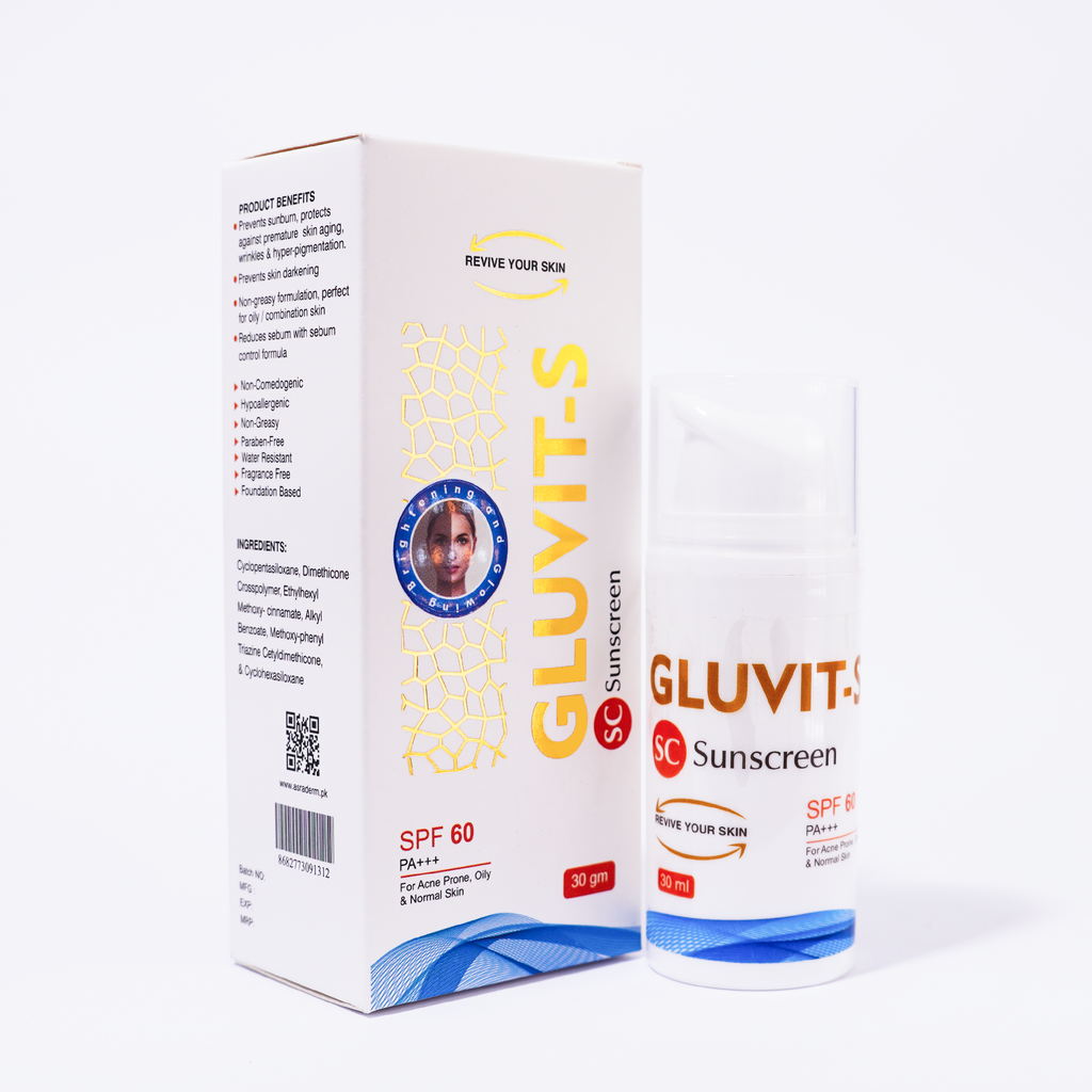 Gluvit-S Sunscreen: Reduce Hyperpigmentation & Get a Natural Glow