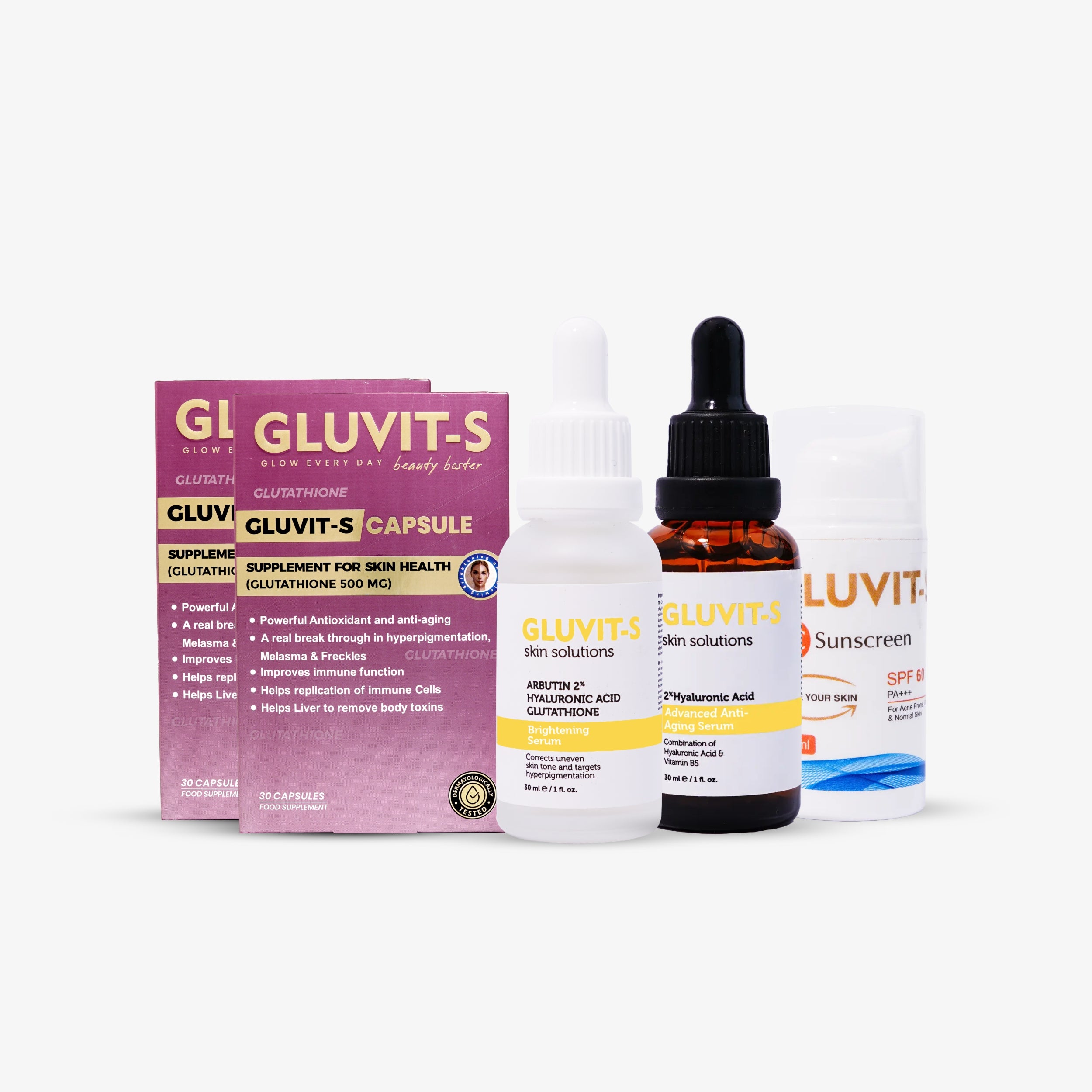 Gluvit-s Mega Radiance Bundle | Best Glowing Skin kit in Pakistan ...