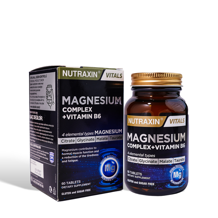 Nutraxin Magnesium Complex + Vitamin B6: Fight Fatigue & Boost Energy ...