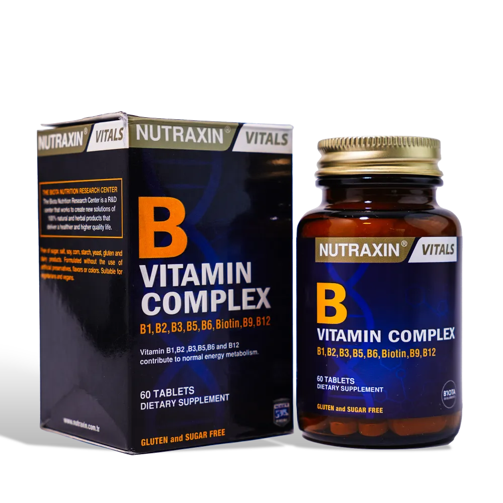 Nutraxin Vitamin B Complex Tablets: For Energy, Skin & More