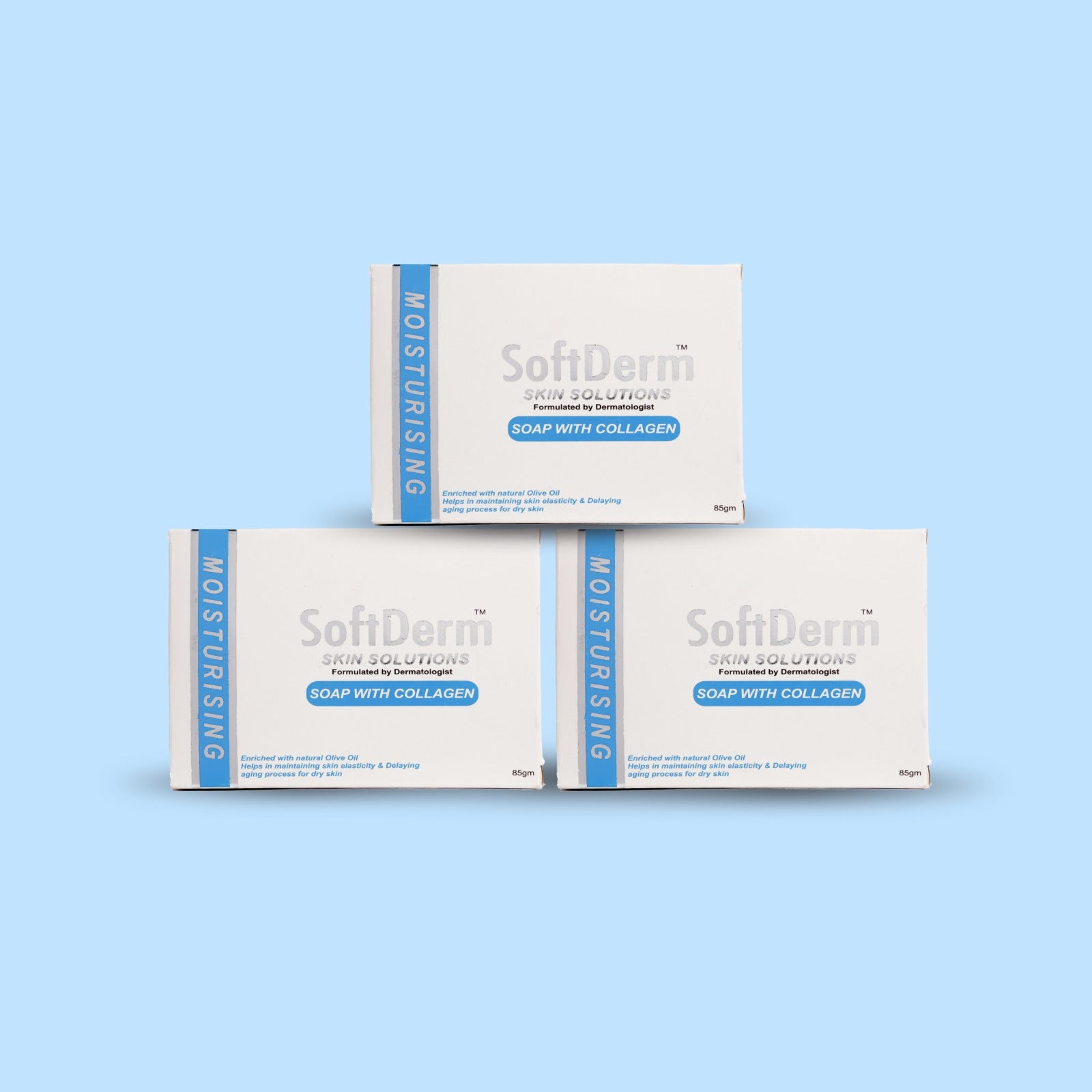 SoftDerm Moisturizing Soap (pack of 3)